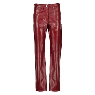Khaite Callum Straight Hosen - - Trousers - Damen - Rot - 2XS