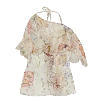 Alexander McQueen Meadow Seidenoberteil mit Blumenmuster - - Blouses & Shirts - Damen - Beige - M