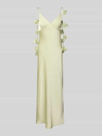 Neo Noir Abendkleid mit floralen Details Modell Colly