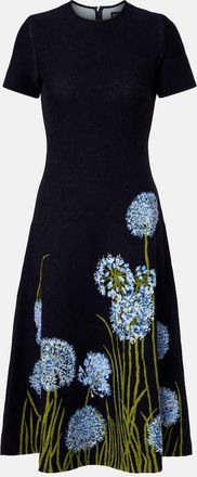 Oscar De La Renta Midikleid aus Jacquard