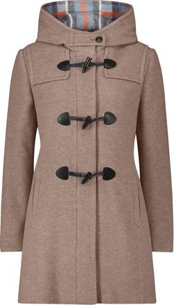 Gil Bret Damen Dufflecoat mit Kapuze 42, Walnut Melange