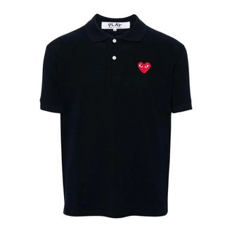 Comme Des Gar&ccedil;ons Heart Logo Polo Shirt - - Tops - Damen - Blau - L