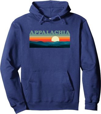 Giant Step Design Co. Appalachia Retro Outdoor Sunset - Blue Ridge Mountains Pullover Hoodie