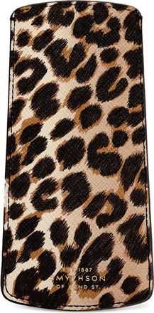 Smythson Brille mit Leoparden-Print - Nude