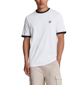 Lyle & Scott T-Shirt T-Shirt Lyle&Scott Ringer kontrastfarbene B&uuml;ndchen
