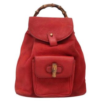 Gucci Pre-owned Vintage Bamboo Rucksack - - Pre-owned - Damen - Rot - ONE SIZE