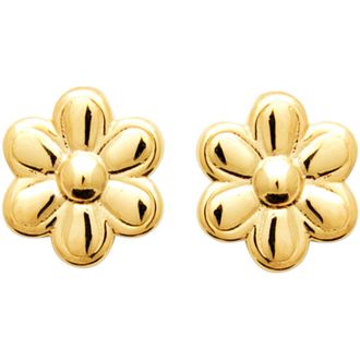 Brillaxis Boucles doreilles marguerite plaqu&eacute; or
