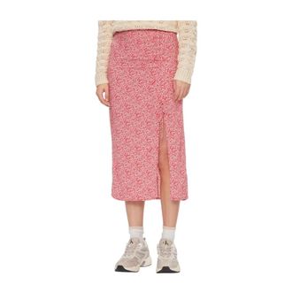 Pepe Jeans London Moderne Midi-Rock mit Dekorativen N&auml;hten - - Skirts - Damen - Rosa - XS