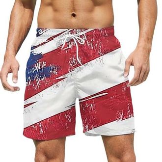 Generic Short de plage d&eacute;t&eacute; pour homme - Pantalon de plage d&eacute;contract&eacute; et tendance - Confortable - Vacances am&eacute;ricaines - Coupe droite, blanc, XXL