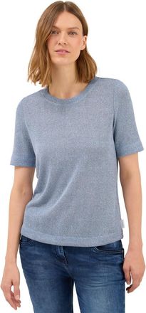 Cecil Damen 3226150 Leichtes Strick-Look T-Shirt, Light Sky Blue, XX-Large