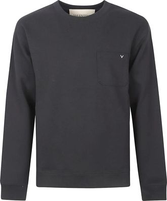 Valentino Garavani VLogo Baumwoll-Jersey-Sweatshirt - - Sweatshirts & Hoodies - Herren - Schwarzk - XL
