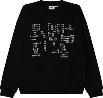 Obey Homme, Sweatshirts et sweats à capuche, Noir, Taille: XL SweaT-shirt en molleton lourd estampé