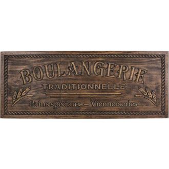 Antic Line Cr&eacute;ations Antic Line Cr&eacute;ations - Plaque d&eacute;corative en bois Boulangerie 108 x 42 cm