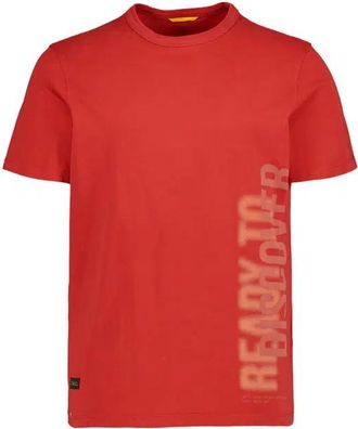 Camel Active Herren T-Shirt rot Baumwolle