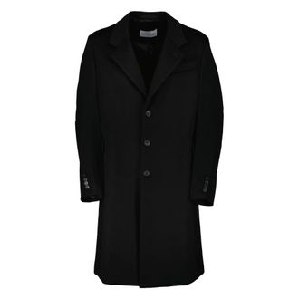 Givenchy Schwarzer Woll- und Kaschmirmantel - - Coats - Herren - Schwarzk - M