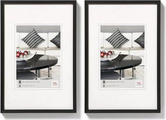 Walther Design Bilderrahmen schwarz 10 x 15 cm Aluminium Chair Alurahmen AJ015B (Packung mit 2)