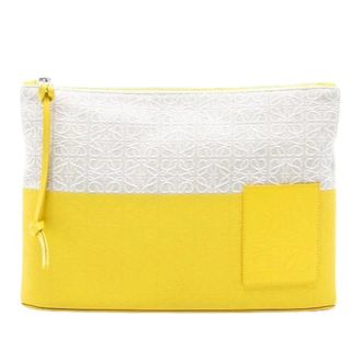 Loewe Sac pochette en toile Pre-owned - Femme - Pre-owned - Jaune - Taille: ONE Size
