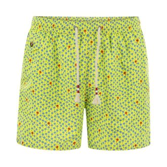 MC2 Saint Barth Homme, Maillots de bain, Multicolore, Taille: L Palm Tree Print Swim Shorts