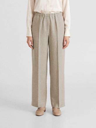 Fabiana Filippi High-Waist Palazzo-Hose aus Wollmischung mit Schmuckdetail