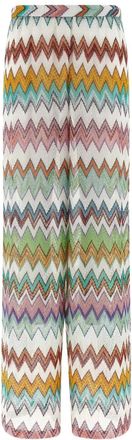 Missoni Femme, Pantalons, Multicolore, Taille: 42 FR Pantalon &Eacute;vas&eacute; Zigzag