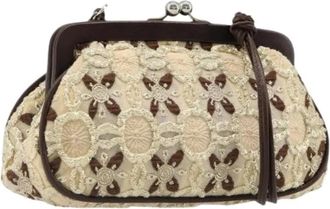 Prada Sac bandouli&egrave;re vintage en toile Pre-owned - Femme - Pre-owned - Beige - Taille: ONE Size