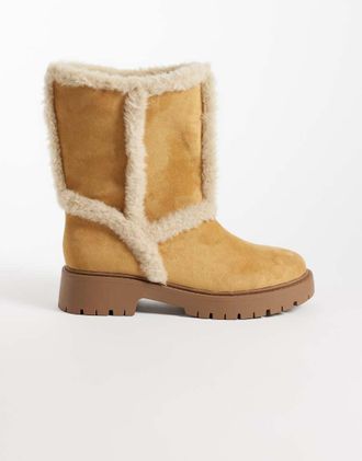 London Rebel gem&uuml;tliche Ankle-Boots in Kastanienbraun