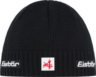 Eisb&auml;r M&uuml;tze Herren & Damen Trop Ski Austria Schwarz - Merino Winterm&uuml;tze Unisex mit Fleece sch&uuml;tzt vor K&auml;lte und Wind - Strickm&uuml;tze atmungsaktiv thermoregul