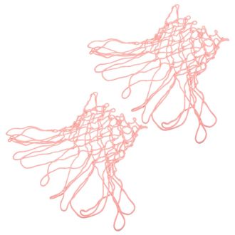 UPKOCH 2 St&uuml;ck-Pack Leuchtende Basketballnetze 50cm Pink Selbstleuchtendes Outdoor Netz Wetterfest Standardgr&ouml;&szlig;e Basketballzubeh&ouml;r f&uuml;r Nachtspiele und Traini