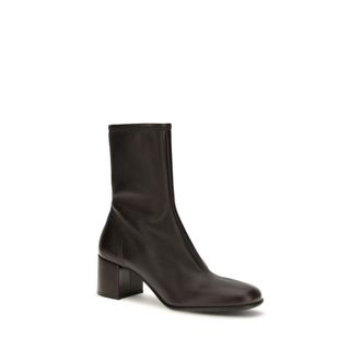Prada Stretch Nappa Leather Ankle Boot - Brown