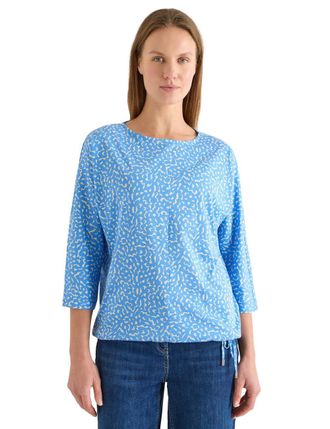 Cecil Shirt mit Minimal Print Fountain Blue XXL