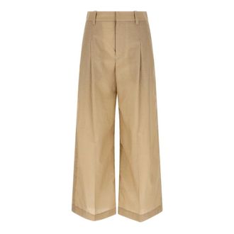 Brunello Cucinelli Techno Baumwollpopeline A-Linien-Hose - - Trousers - Damen - Beige - S