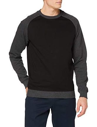 Urban Classics Homme Col Rond Raglan 2 Tons Sweater, Multicolore (Blk/Cha 445), 4XL EU