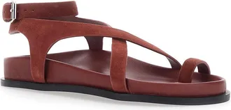 A.Emery Womens Sandals Jalen Slim Bordeaux Suede Goat