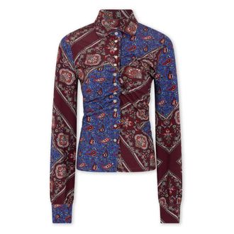 Paco Rabanne Paisley Bandana Jersey Hemd - - Blouses & Shirts - Damen - Mehrfarbig - 2XS