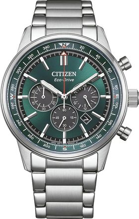 Citizen Eco-Drive Classic Chronograph Edelstahl Gr&uuml;n, 42mm Herrenuhr CA4720-52X