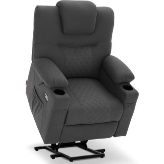 MCombo M MCombo Fernsehsessel mit Aufstehhilfe Elektrisch, Relaxsessel mit Liegefunktion, Massagesessel mit W&auml;rmefunktion, 2 Motoren, f&uuml;r Wohnzimmer