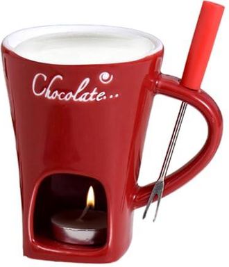 Generic Tasse &agrave; fondue au chocolat - Tasse &agrave; fondue en c&eacute;ramique pour fondue au chocolat, chauffe-beurre, chauffe-plat, pour bonbons et caramel