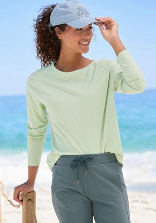 Elbsand Longsleeve Tinna mit Logodruck hinten, Langarmshirt aus Baumwoll-Mix, sportlich-casual