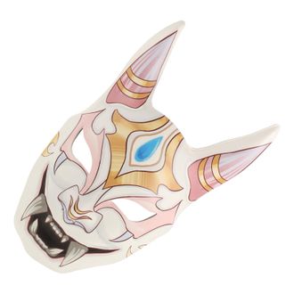 Soimiss Japanische Hannya Dämonenmaske Cosplay Tiergesicht Halloween Kostümmaske aus Leder Langlebig Bequem für Maskenball Karneval und Horrorpartys