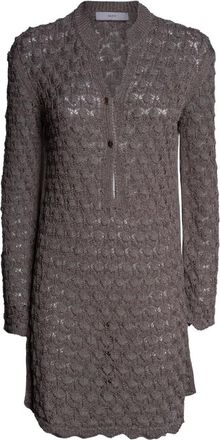 Akep Femme, Pulls, Beige, Taille: 38 FR Openwork Mini Dress