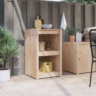 vidaXL Armoire de cuisine Marron 55 x 55 x 92 cm Bois de pin massif Vidaxl