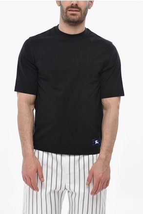 Burberry Crewneck Cotton T-Shirt in Solid Color size Xs