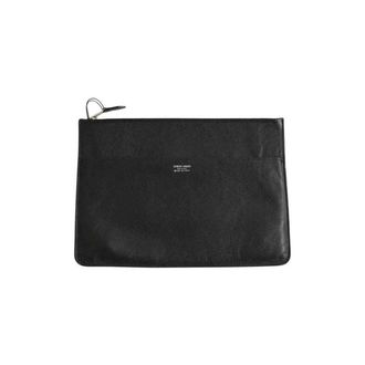 Emporio Armani Pochette en cuir noire