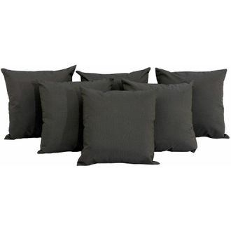 Clp 6x Deko-Kissen 45 x 45 cm anthrazit