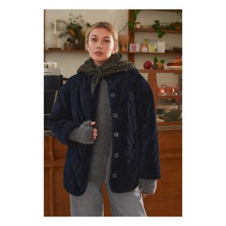 Marlot Paris Manteau Matelass&eacute; Louisa Velours - Collection Femme Marlot Paris