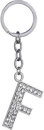 Soimiss Porte-clés Métal Avec Lettres Alphabet Décorées De Strass Charm De Élégant Lettre Pour Anniversaire Unique