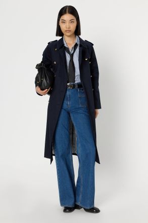 Gerard Darel Trench &agrave; boutons dor&eacute;s - SERGE - Marine