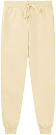 Generic Pantalon de jogging doublé en polaire avec bas cintré pour femme, pantalon de jogging ample pour lhiver et lautomne, couleur unie, doux, taille haute,