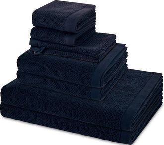 M&ouml;ve Bliss Handtuch-Set 8-teilig - 2 Wasch-, 2 G&auml;ste-, 2 Dusch- & 2 Handt&uuml;cher - 100% Baumwolle, Perlstruktur mit Massageeffekt, extra weich & strapazierf&auml;
