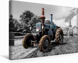 Calvendo Premium Textil-Leinwand 45 x 30 cm Quer-Format Lanz Bulldog | Wandbild, HD-Bild auf Keilrahmen, Fertigbild auf hochwertigem Vlies, Leinwanddruck von A